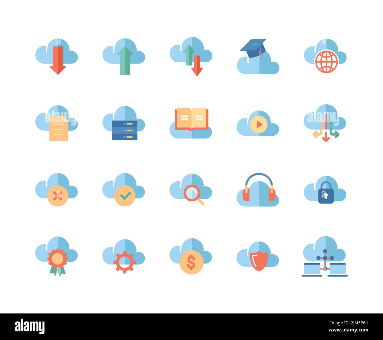 Cloud icons set Stock Vector Image & Art - Alamy