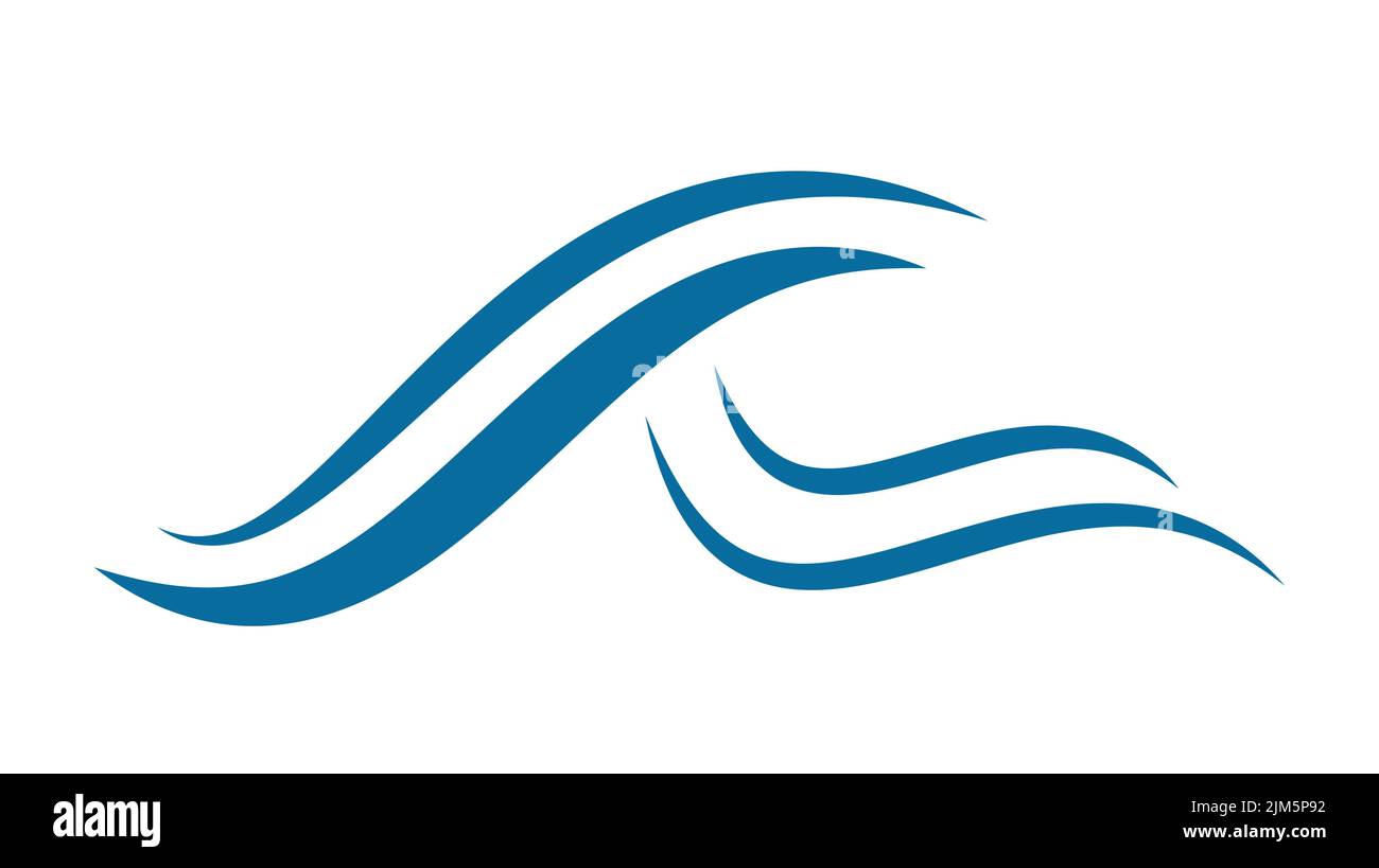 Blue wave icon Stock Vector Image & Art - Alamy