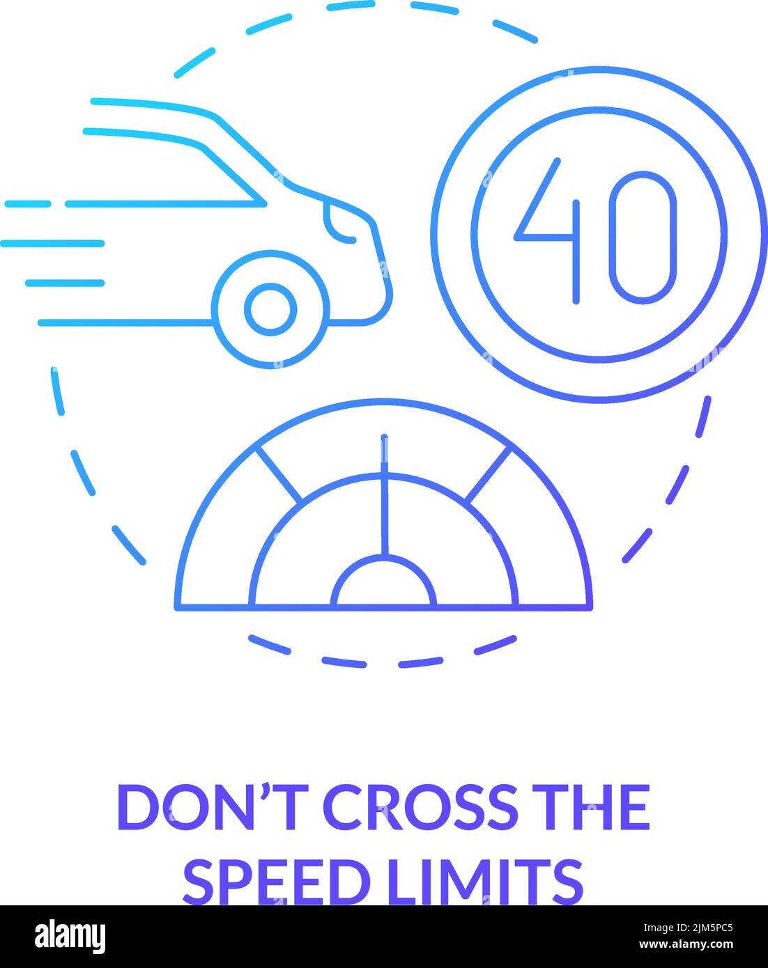 Do not cross speed limits blue gradient concept icon Stock Vector Image ... Do not cross speed limits blue gradient concept icon Stock Vector Image ...