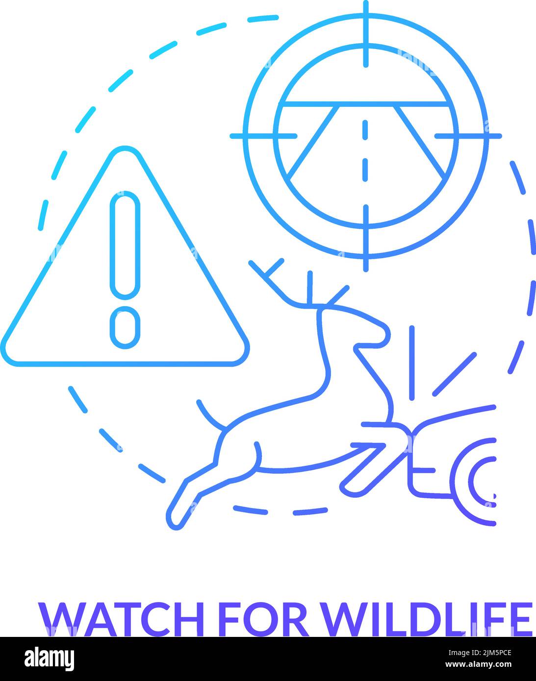 Watch for wildlife blue gradient concept icon Stock Vector Image & Art ...