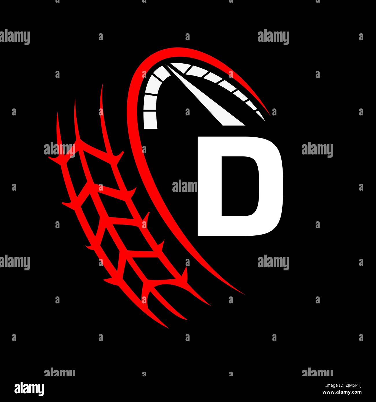 Car Automotive Logo On Letter D Speed Concept. Sport Car Template For ...