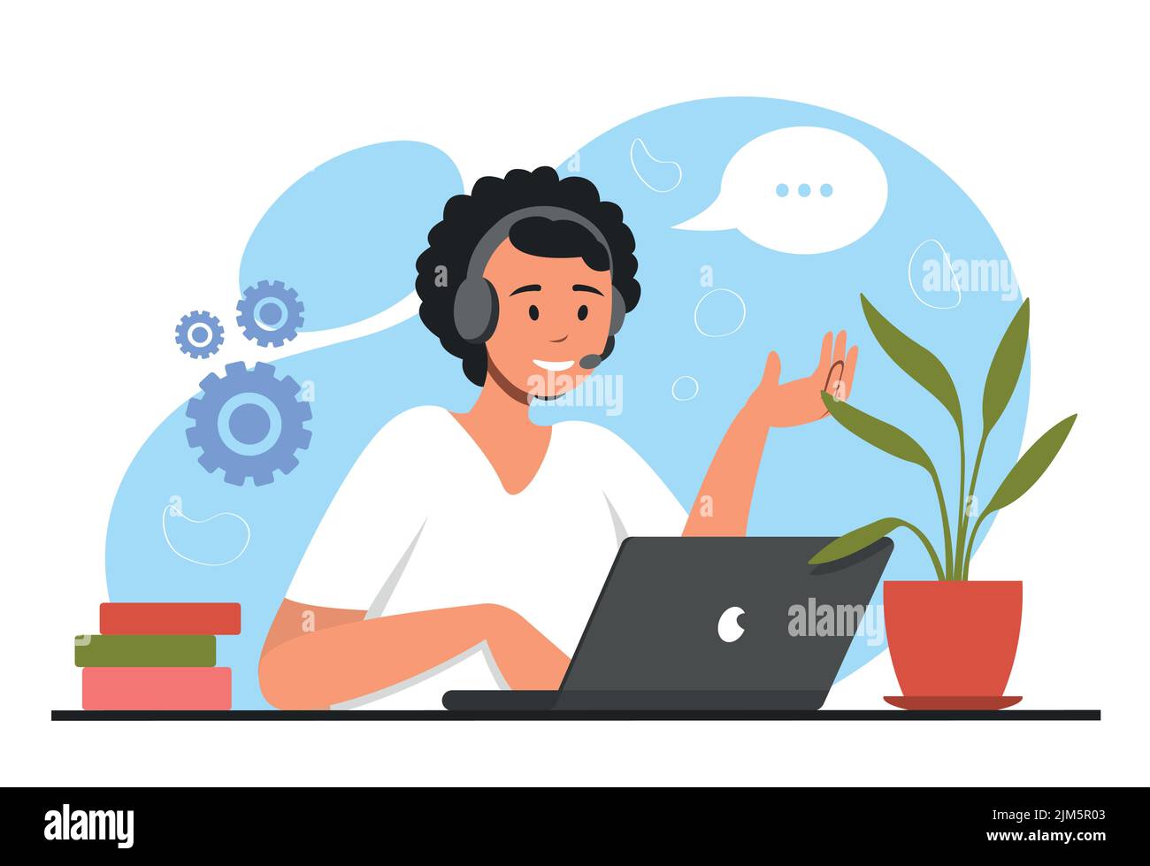 Female manager call center Stock Vector Images - Alamy