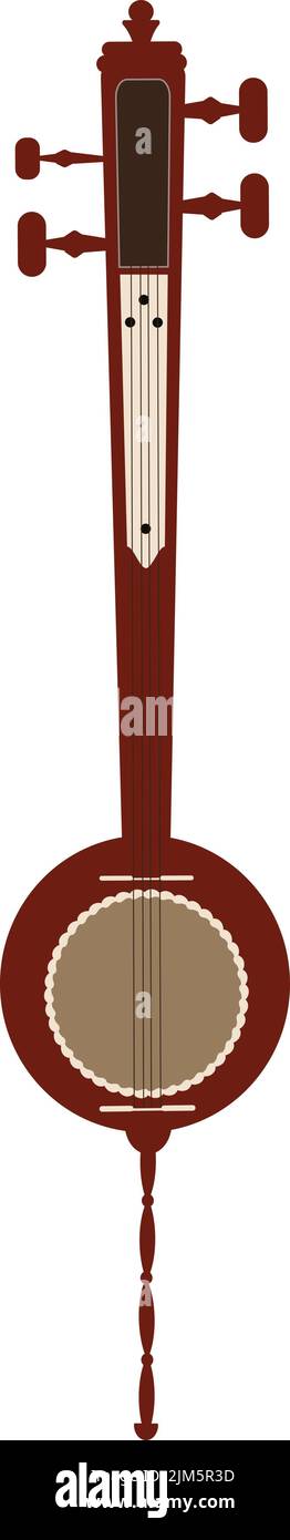 A digital vector illustration of Kamancheh instrument on a white ...