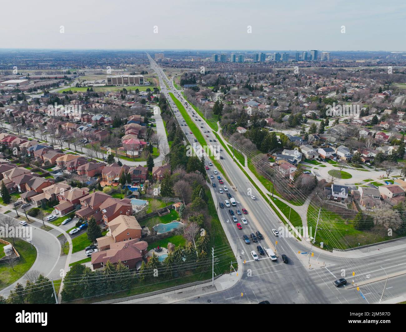 Aerial view cars on highways hi-res stock photography and images - Alamy