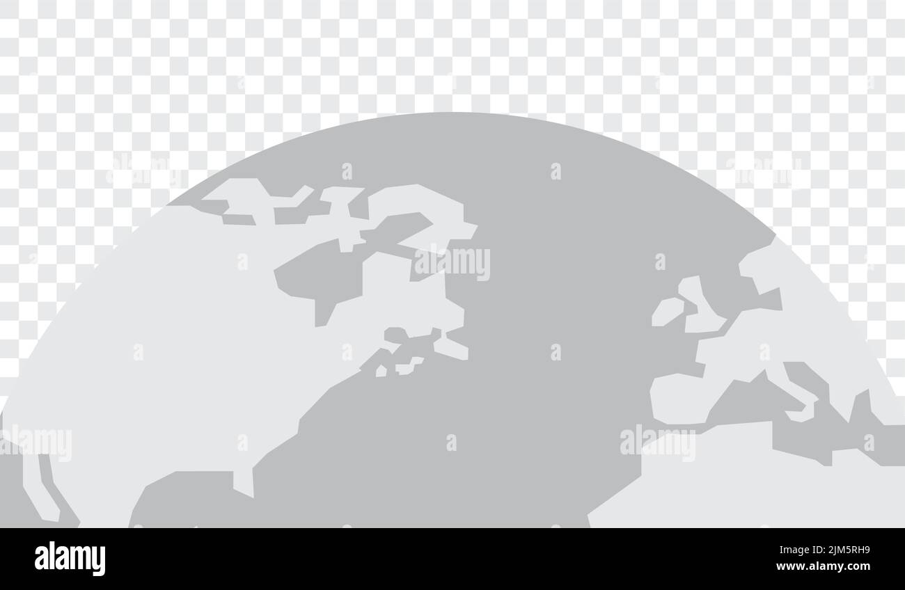 A vector illustration of a half globe with a checks pattern background ...