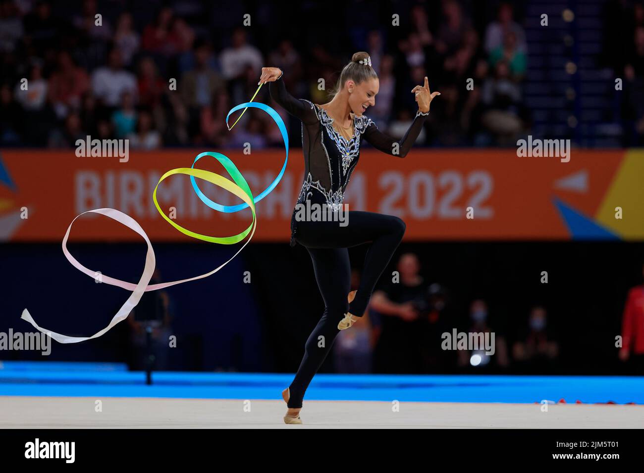 Carmel Kallemaa of Canada performs her ribbon routine Stock Photo - Alamy