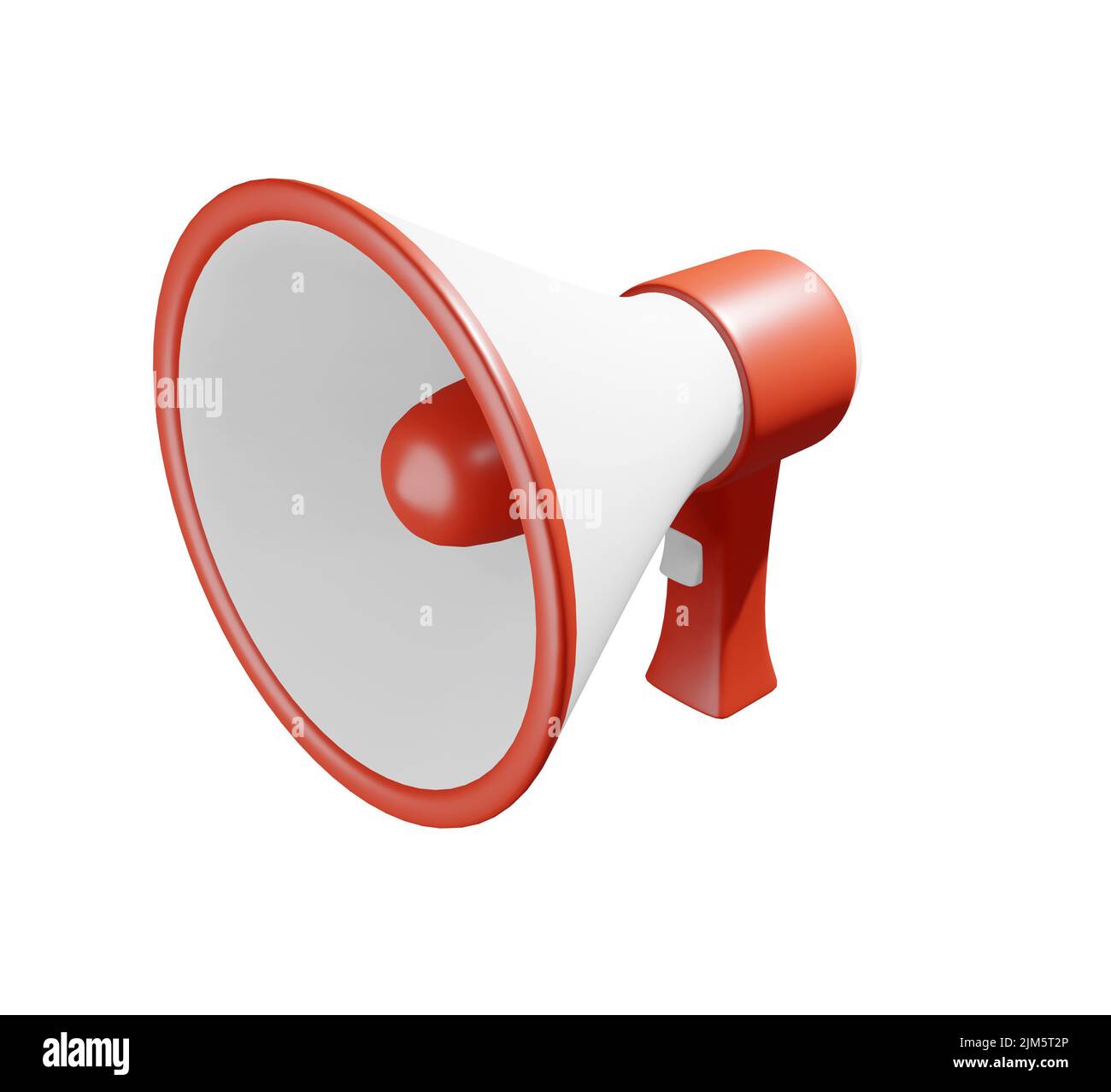 3d realistic render red megaphone, loudspeaker icons. Public voice ...