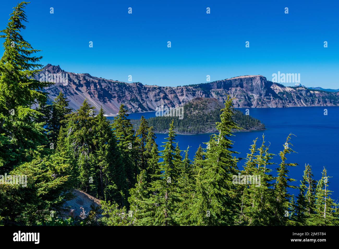 Views of Eagle Cove from just outside the visitor center in Crater Lake ...