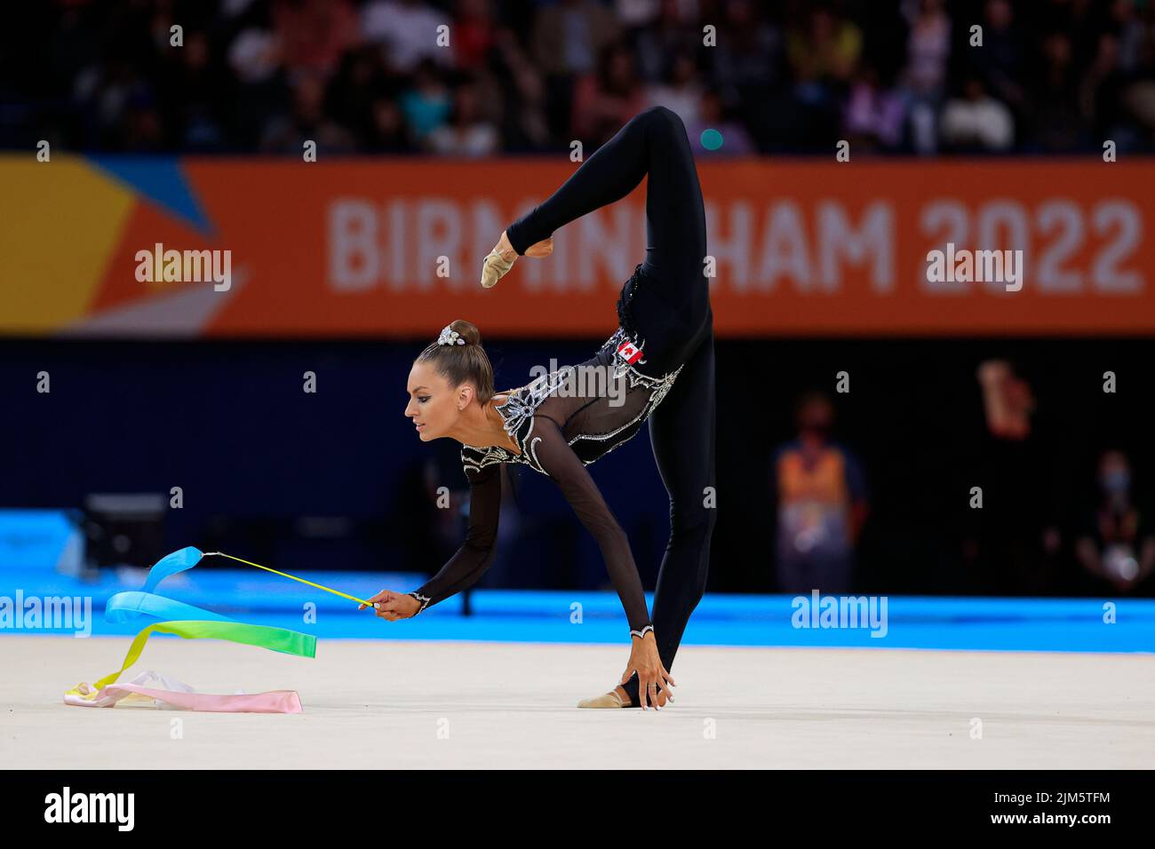 Carmel Kallemaa of Canada performs her ribbon routine Stock Photo - Alamy