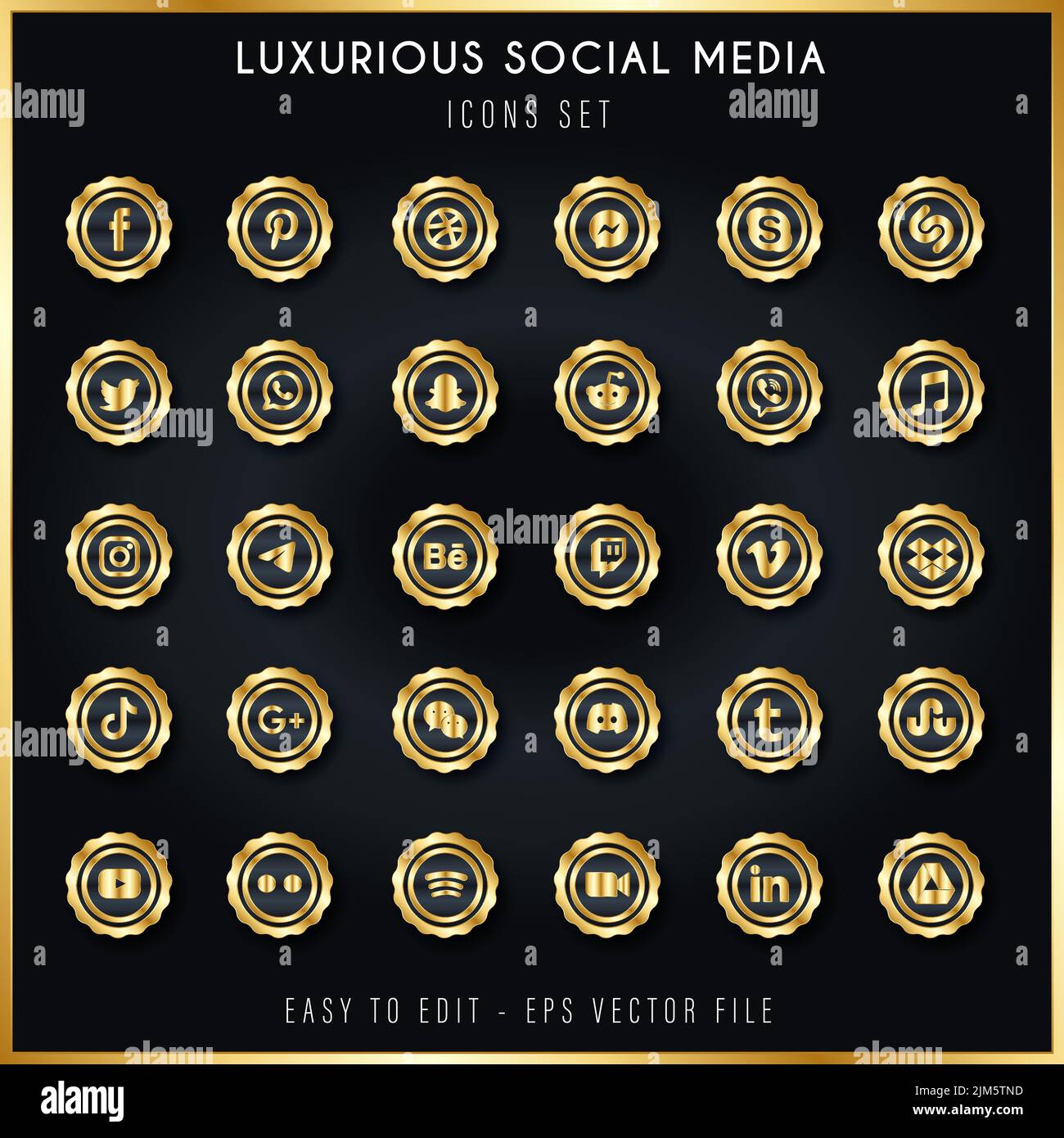 Social media icon or vector set collection set with facebook, instagram ...