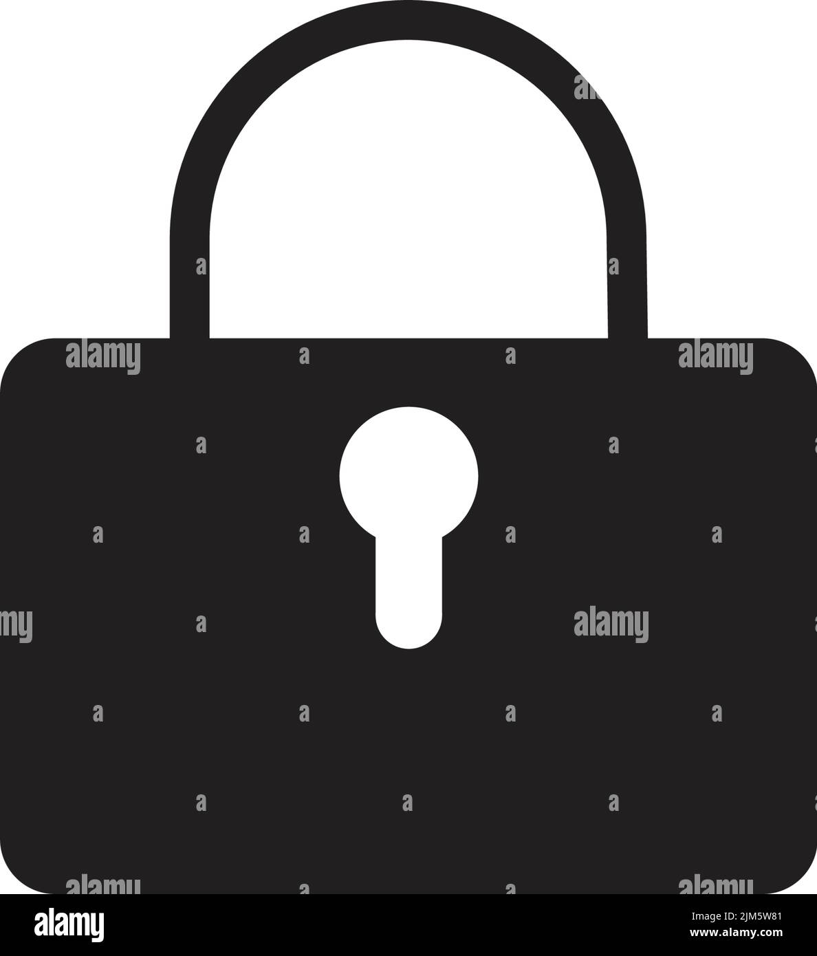 A vector illustration of a padlock icon on a white background Stock ...