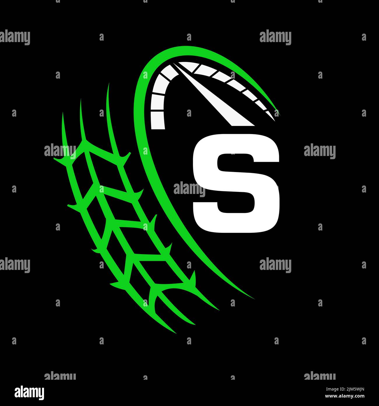 Car Automotive Logo On Letter S Speed Concept. Sport Car Template For ...