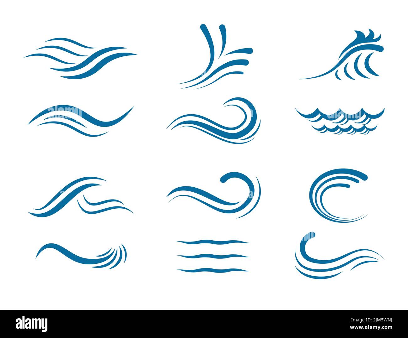 Wave icons set Stock Vector Image & Art - Alamy