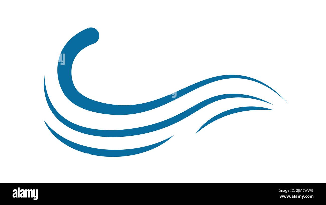 Blue wave icon Stock Vector Image & Art - Alamy