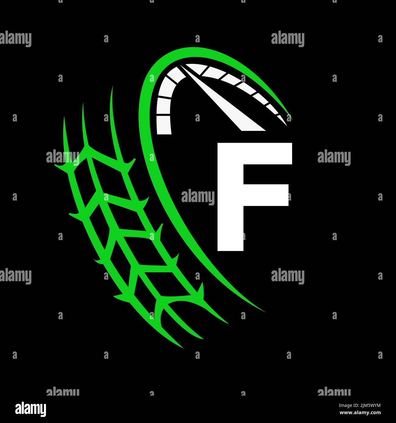 Car Automotive Logo On Letter F Speed Concept. Sport Car Template For ...