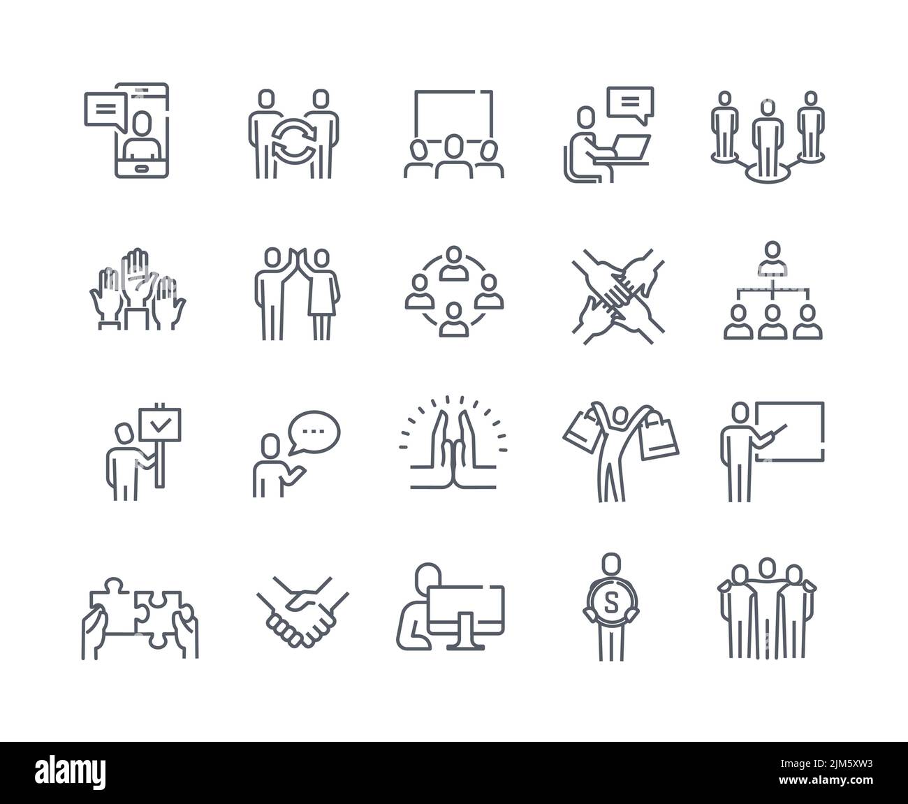 Business People Icons Set Stock Vector Image And Art Alamy