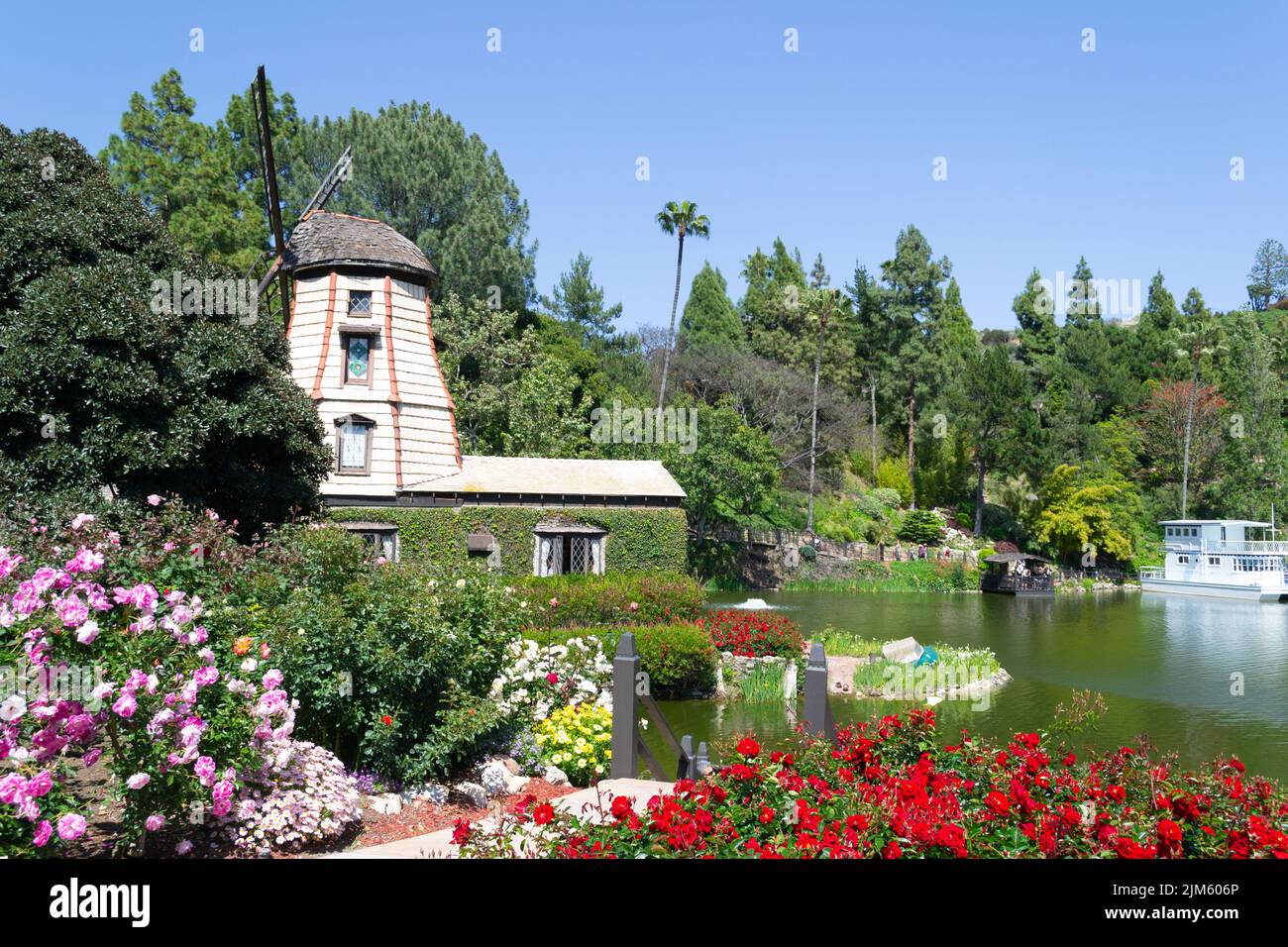 The garden of meditation in Santa Monica, United States. Park of five ...