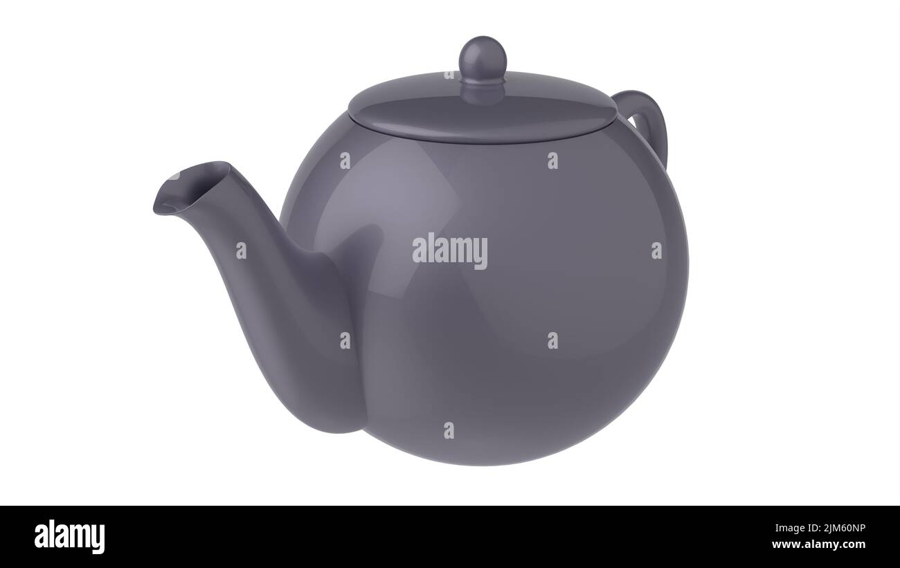 vintage ugly teapot 3d classic cute illustration render Stock Photo - Alamy