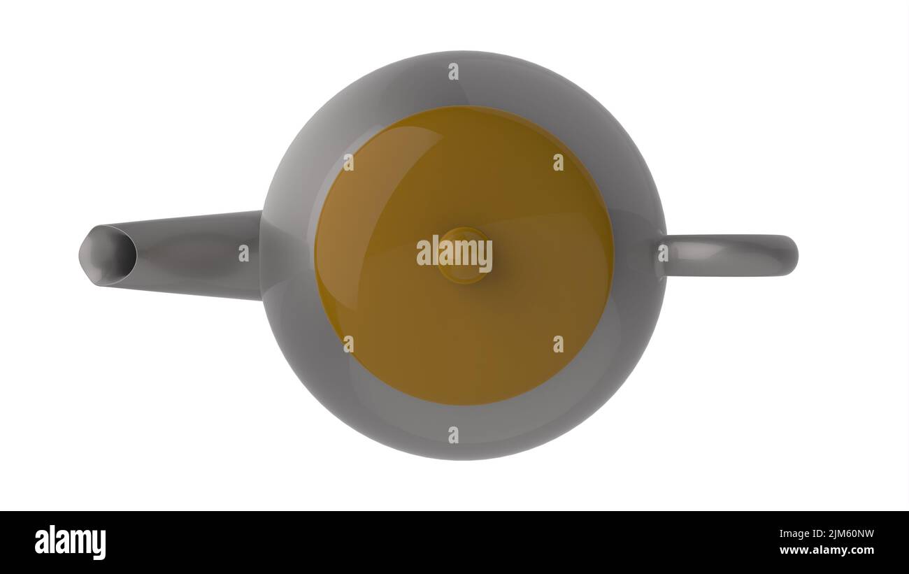 ceramic white teapot for drinking tea render illustration 3d Stock ...