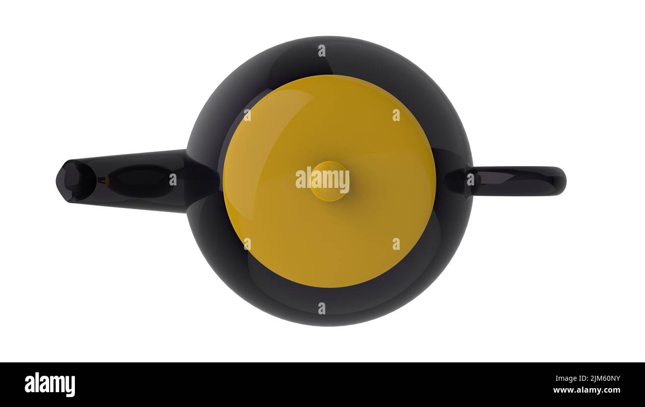 vintage ugly teapot 3d classic cute illustration render Stock Photo - Alamy