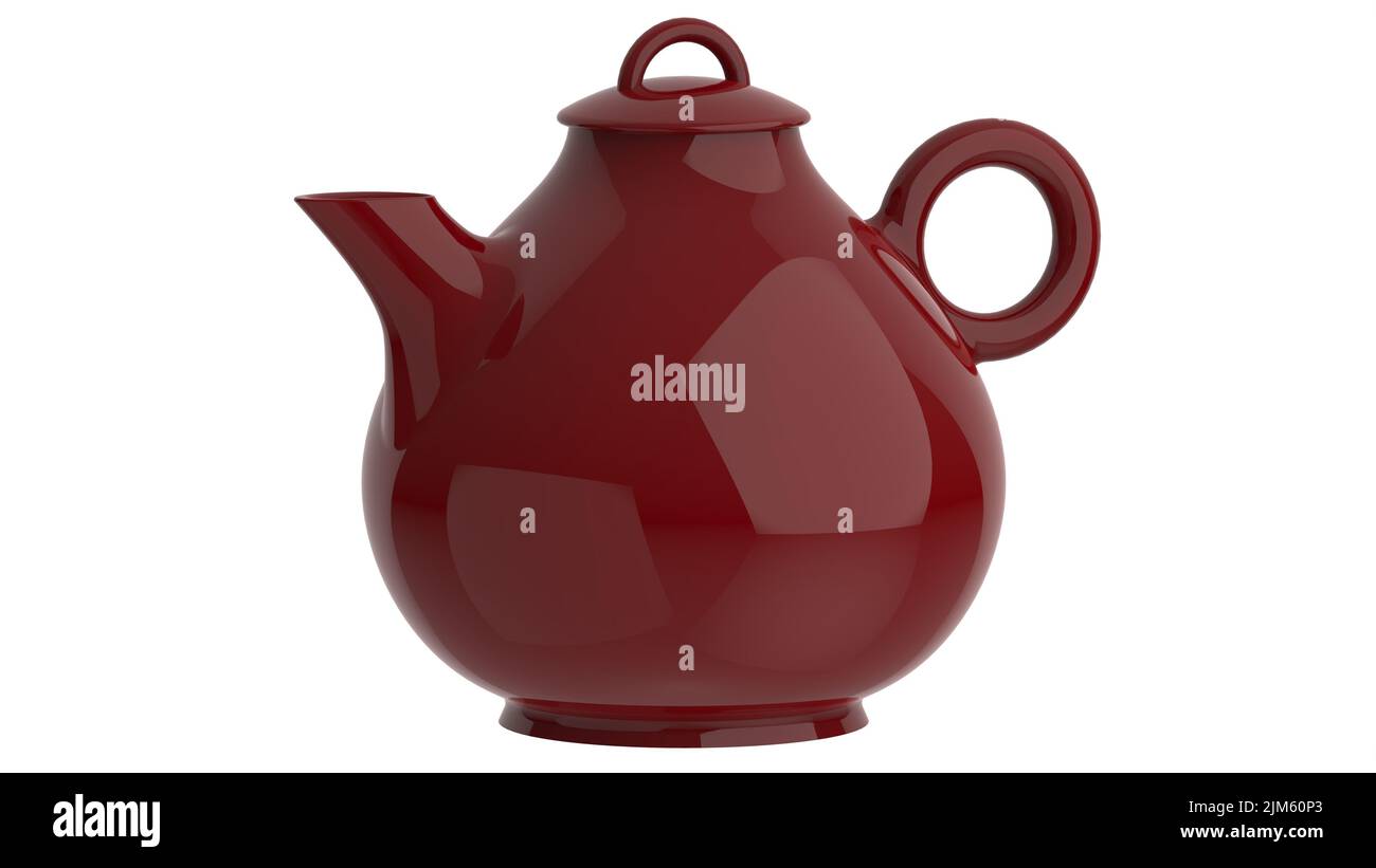 vintage ugly teapot 3d classic cute illustration render Stock Photo - Alamy