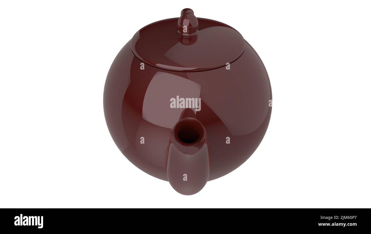 vintage ugly teapot 3d classic cute illustration render Stock Photo - Alamy