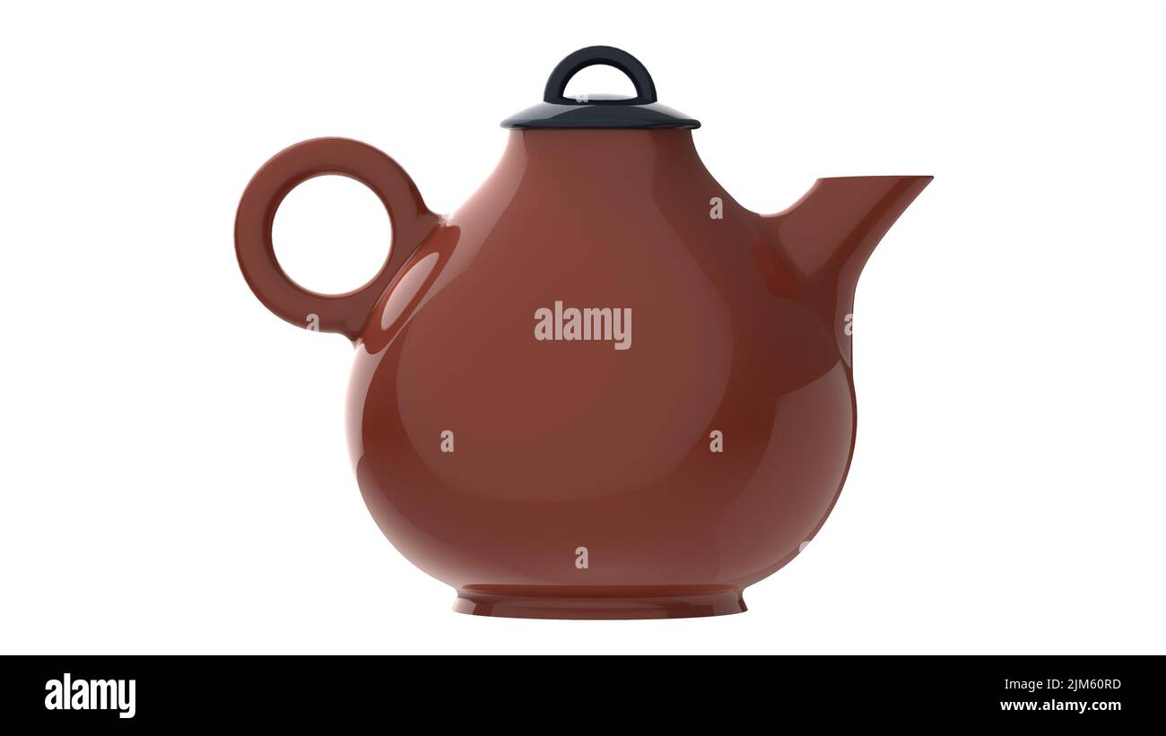 vintage ugly teapot 3d classic cute illustration render Stock Photo - Alamy