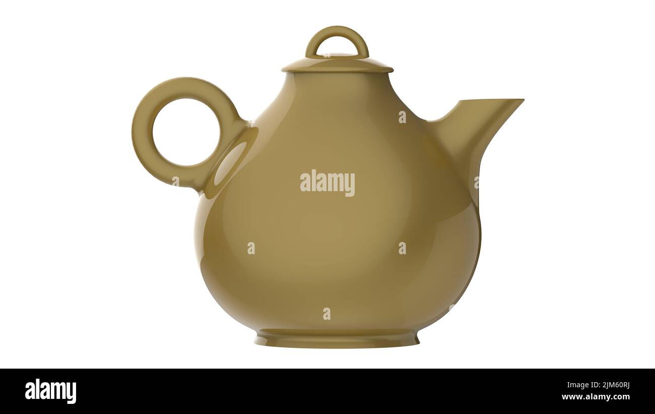 vintage ugly teapot 3d classic cute illustration render Stock Photo - Alamy