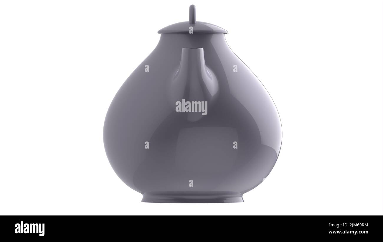 ceramic white teapot for drinking tea render illustration 3d Stock ...