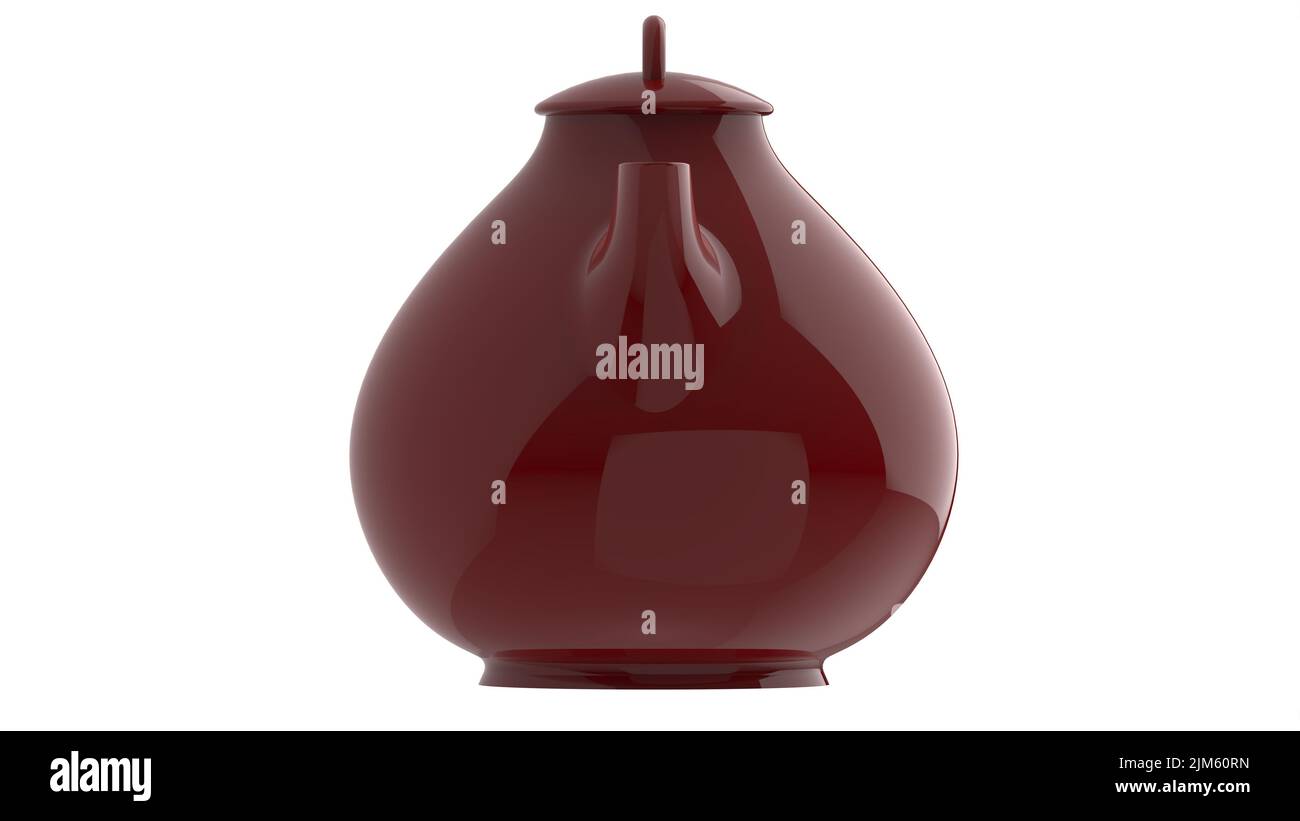 vintage ugly teapot 3d classic cute illustration render Stock Photo - Alamy