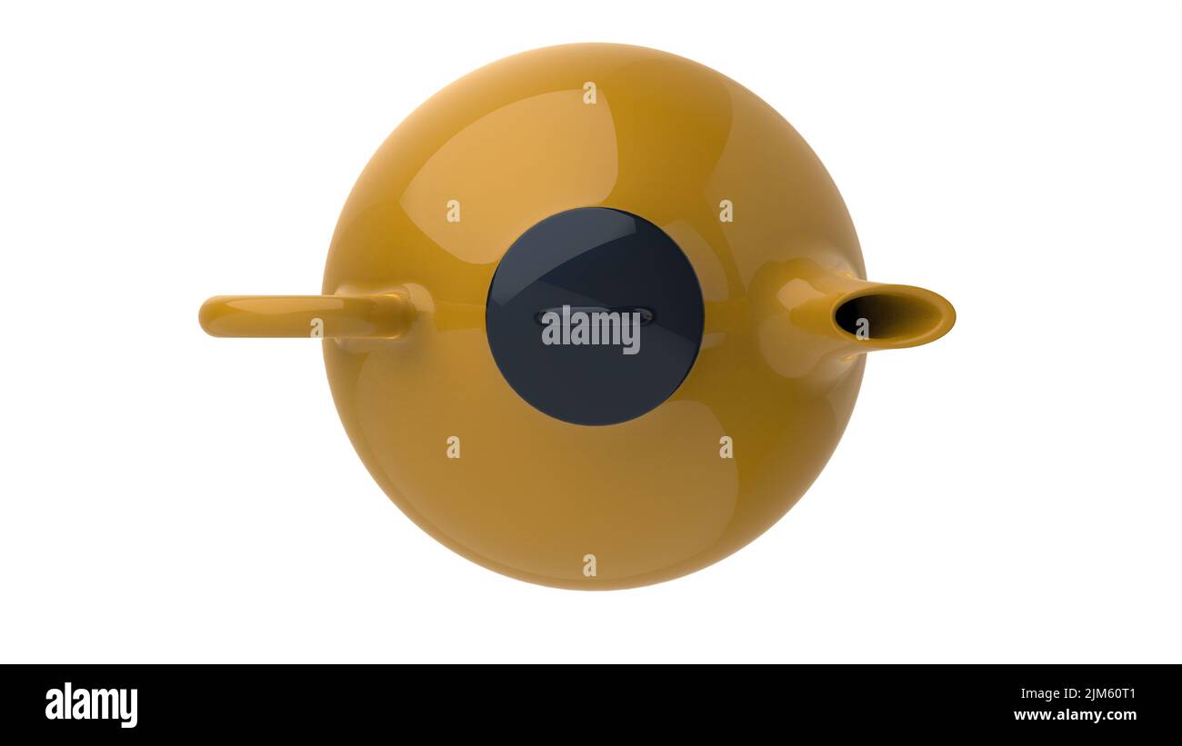 ceramic white teapot for drinking tea render illustration 3d Stock ...