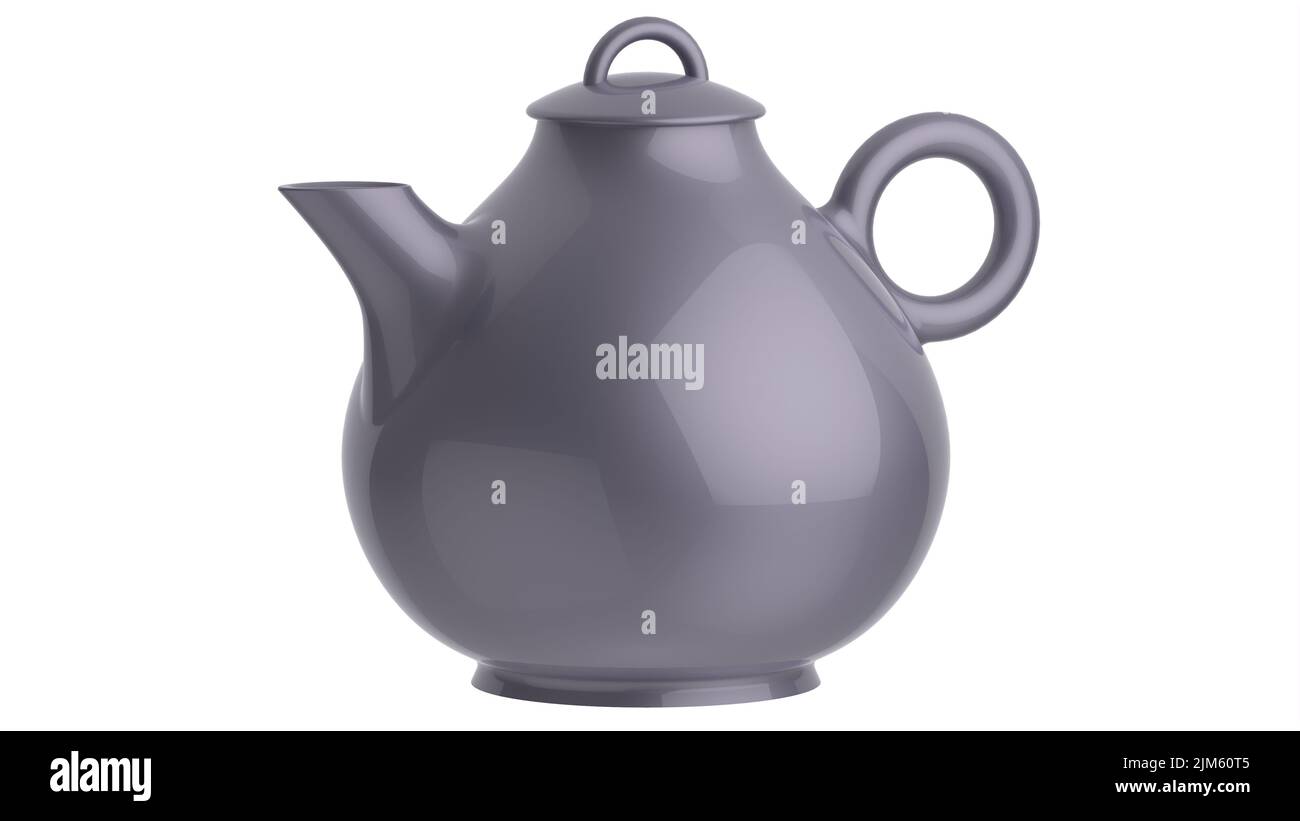 ceramic white teapot for drinking tea render illustration 3d Stock ...