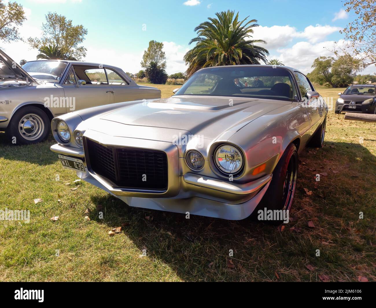 Old grey silver sport Chevrolet Camaro coupe 1972 Second Generation by ...