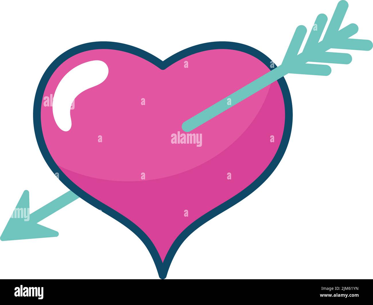 heart love with arrow Stock Vector Image & Art - Alamy
