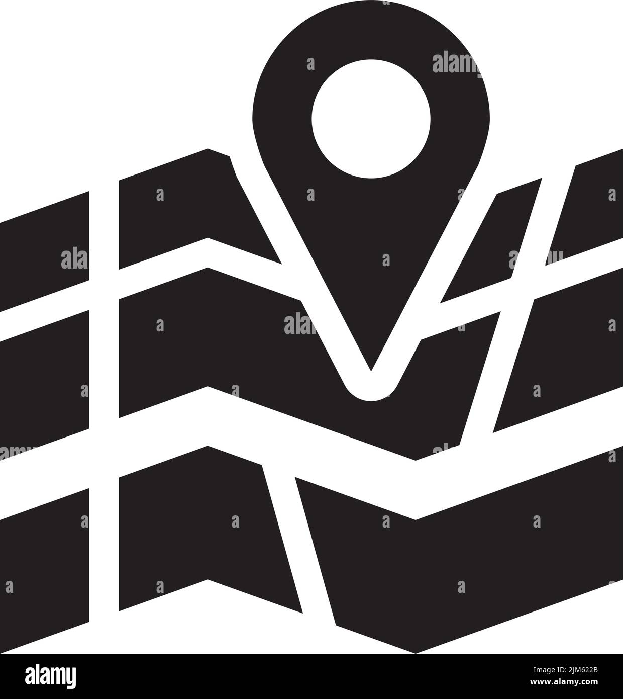 A vector illustration of a map icon on a white background Stock Vector ...