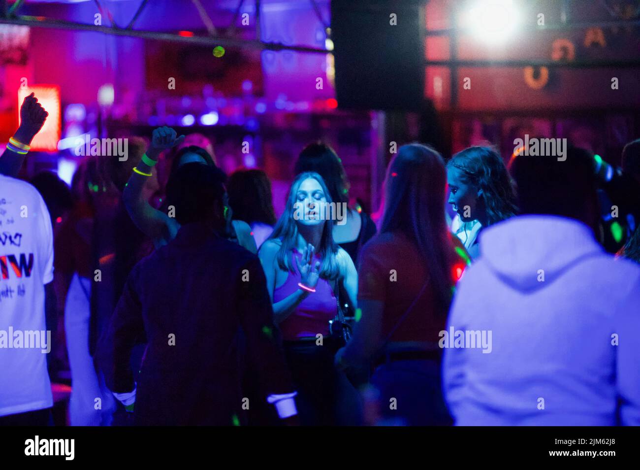 The people partying at a night club in Kamplintfo, Germany Stock Photo ...