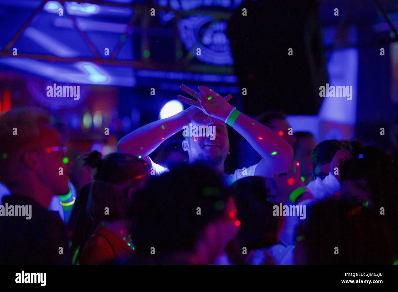 The people partying at a night club in Kamplintfo, Germany Stock Photo ...