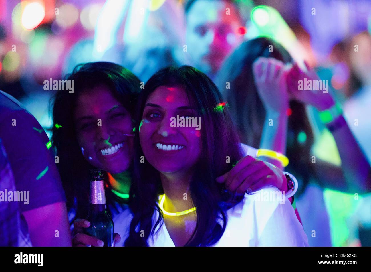 The people partying at a night club in Kamplintfo, Germany Stock Photo ...