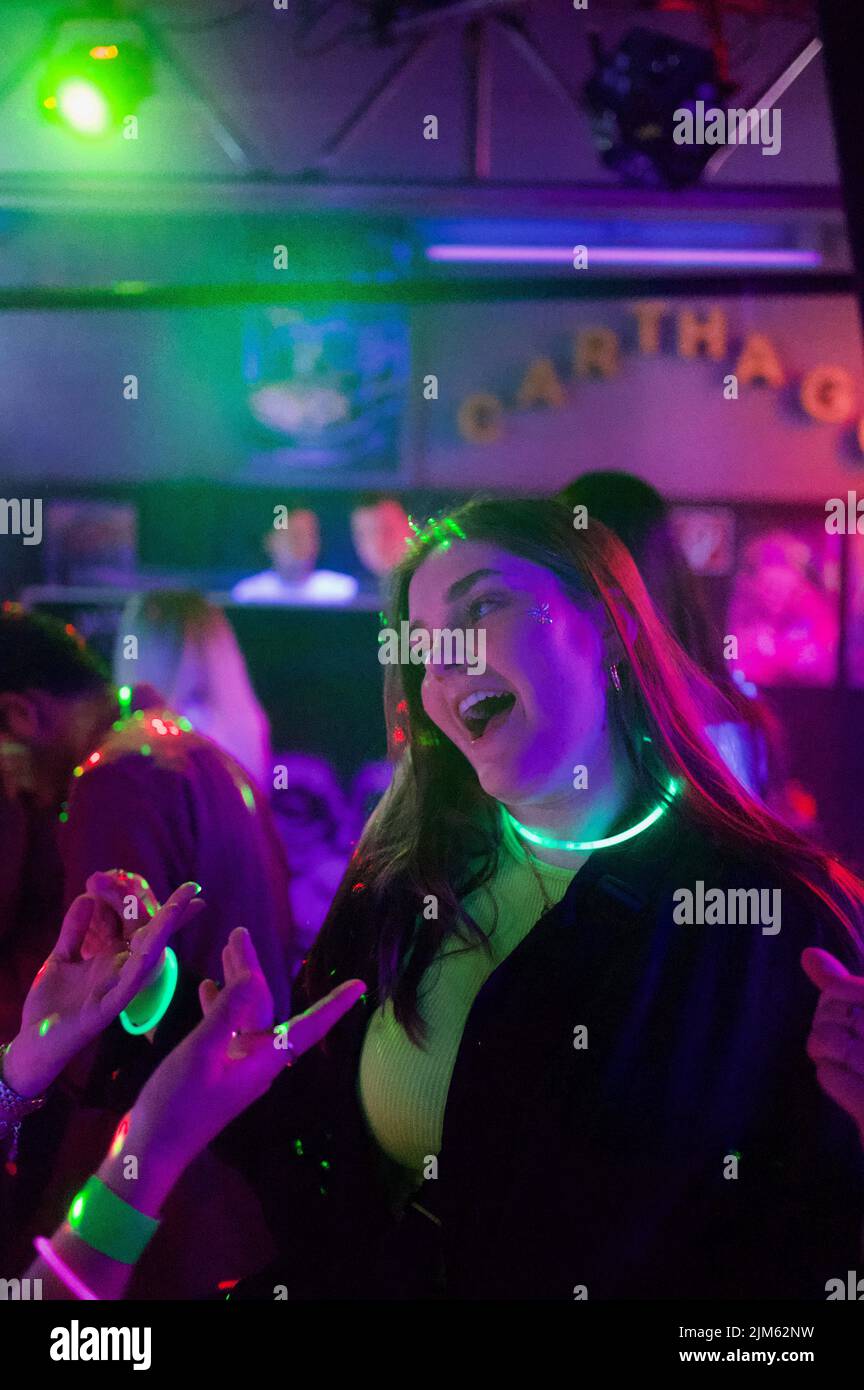 The people partying at a night club in Kamplintfo, Germany Stock Photo ...