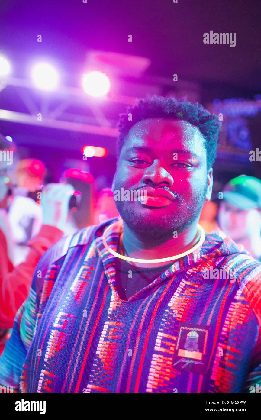 The people partying at a night club in Kamplintfo, Germany Stock Photo ...