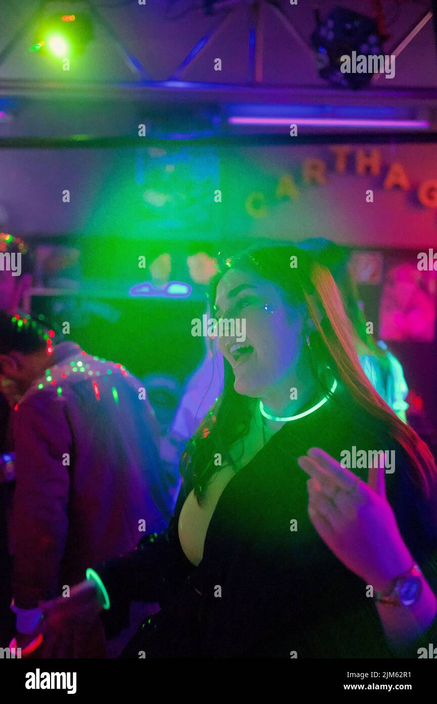 The people partying at a night club in Kamplintfo, Germany Stock Photo ...