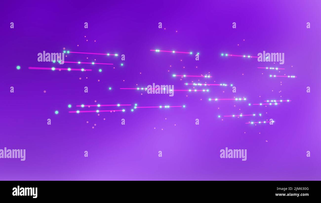3d Illustration Data stripes moving fast on Purple Gradient background ...
