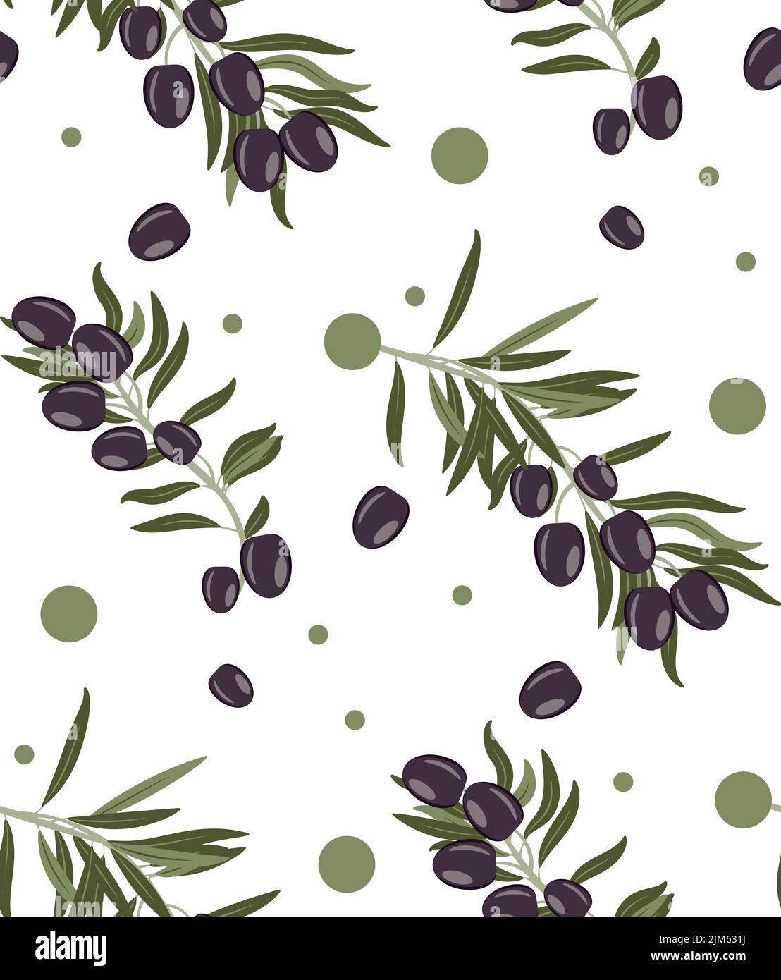 Olive branch with leaves seamless pattern Cut Out Stock Images ...