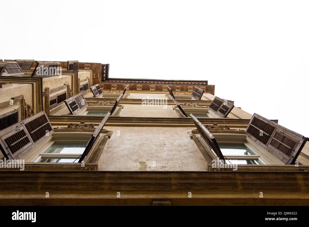 Hotel windows white sky and walls Stock Photo - Alamy