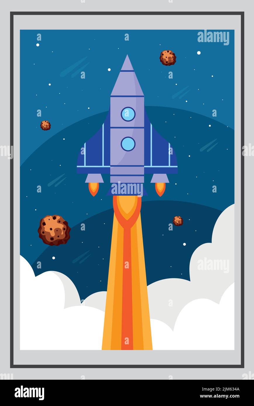 Flying meteorites Stock Vector Images - Alamy