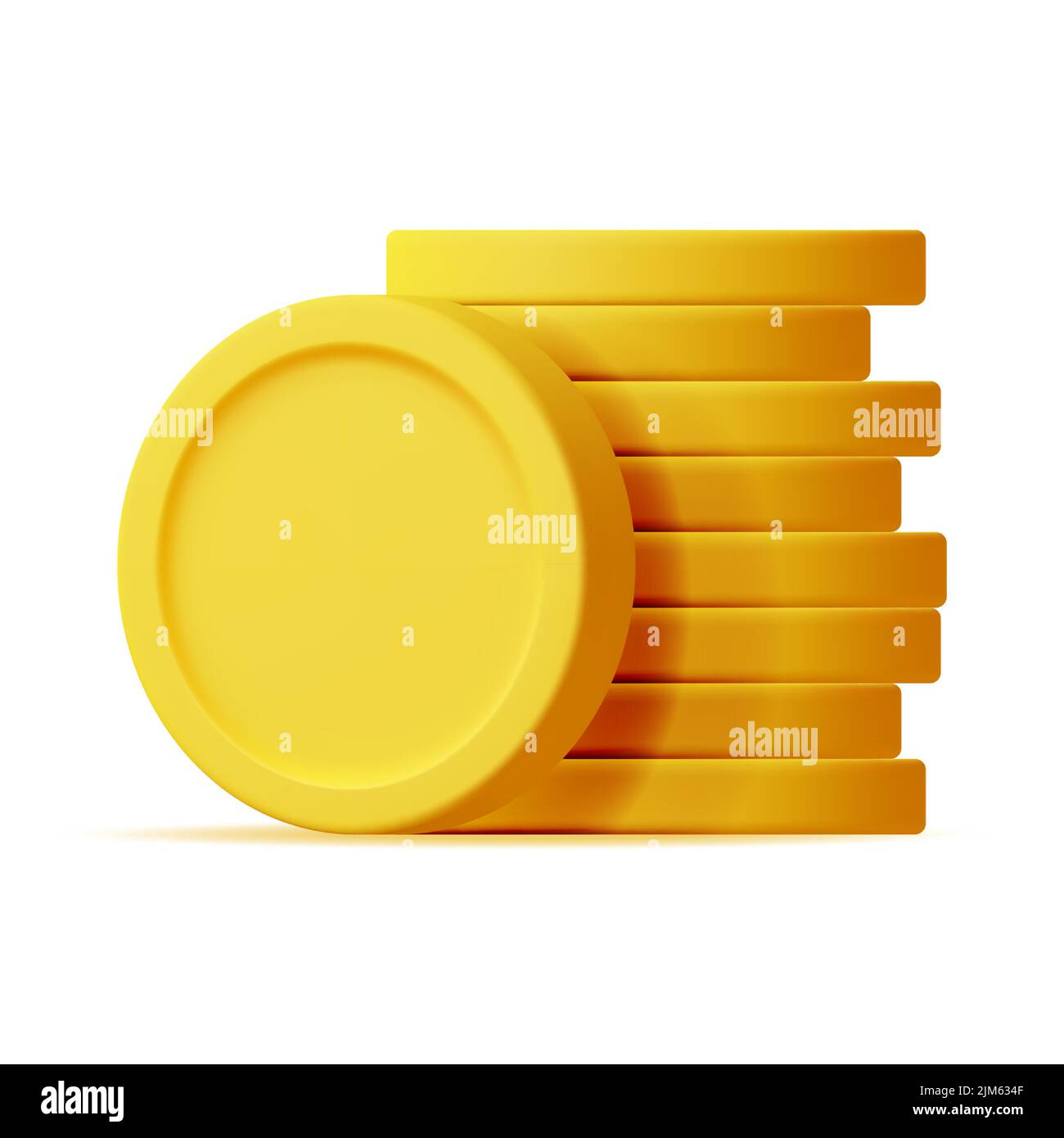 3D Stack of Gold Coins Icon Isolated Stock Vector Image & Art - Alamy