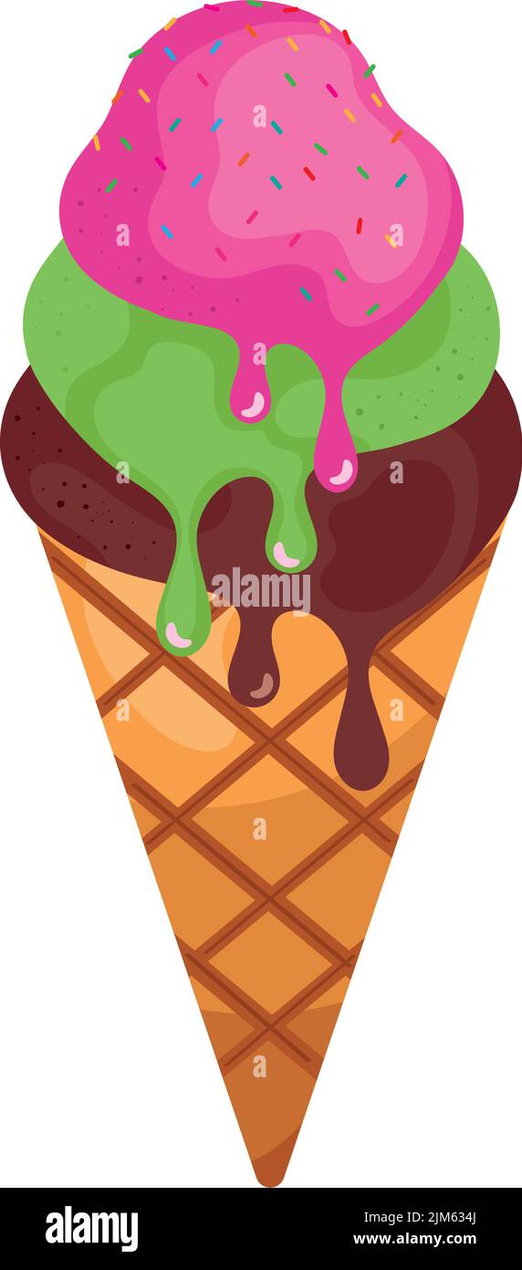 cone ice cream cold Stock Vector Image & Art - Alamy