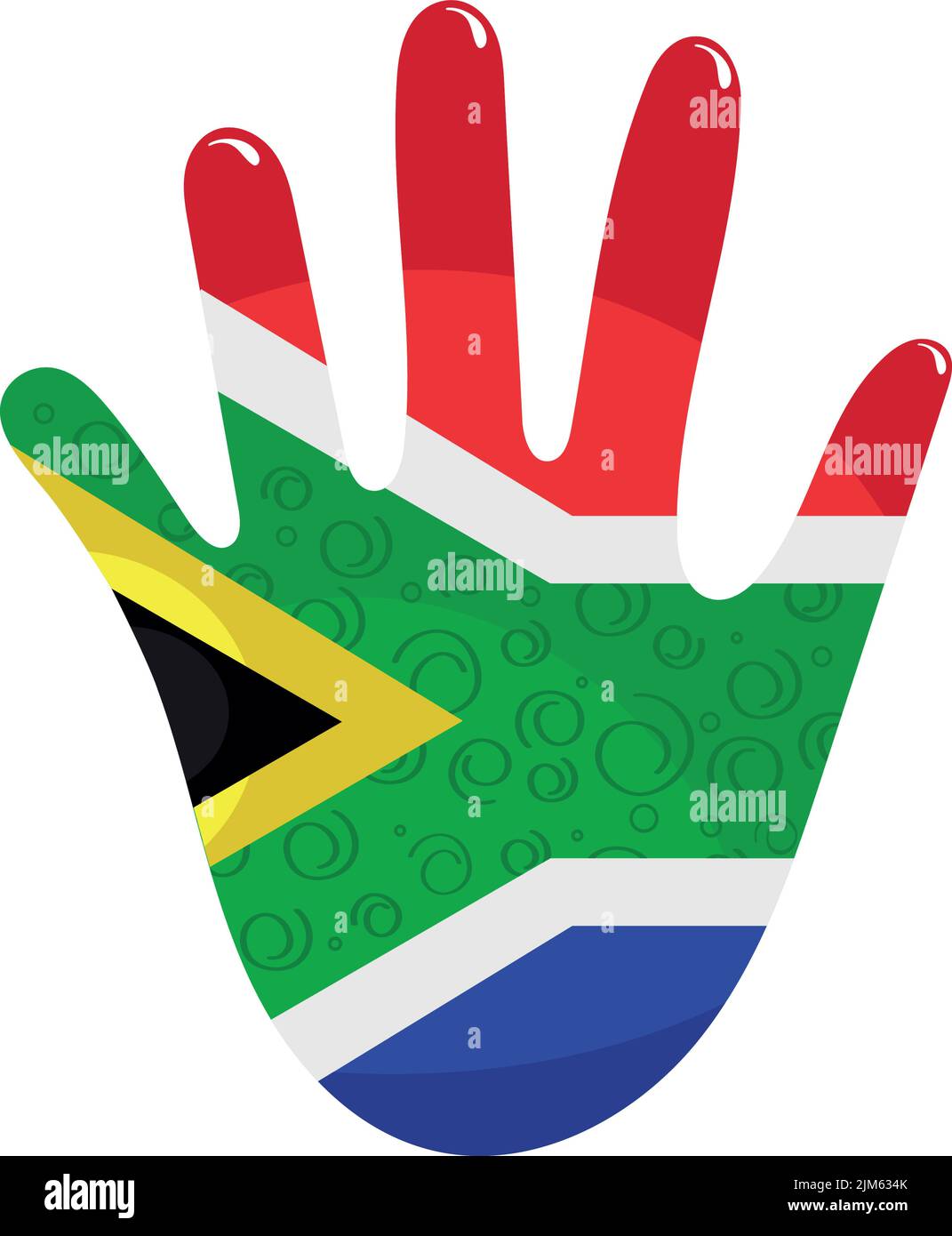 hand with south africa flag Stock Vector Image & Art - Alamy