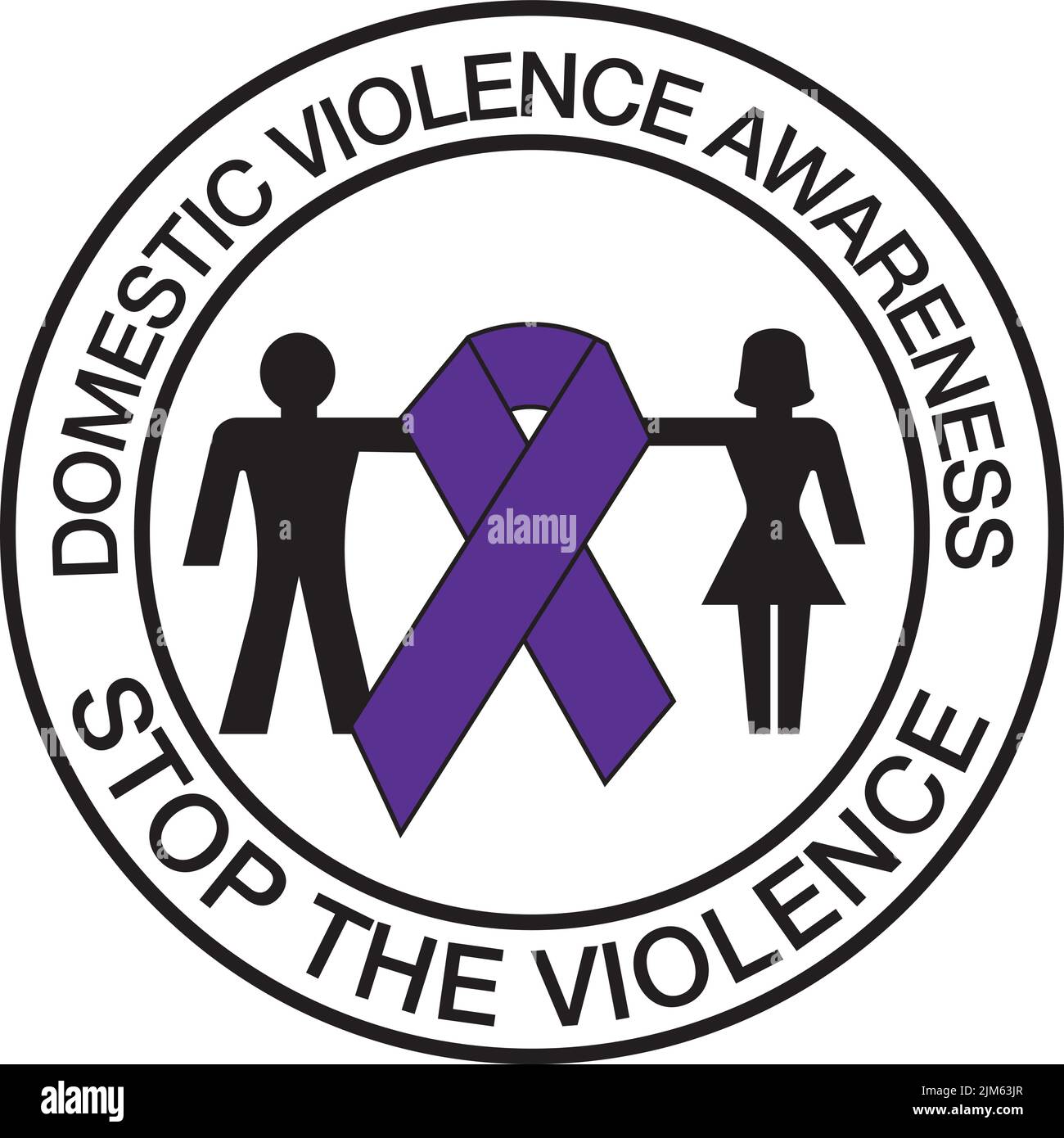 A vector of a stop the violence badge icon on a white background Stock ...