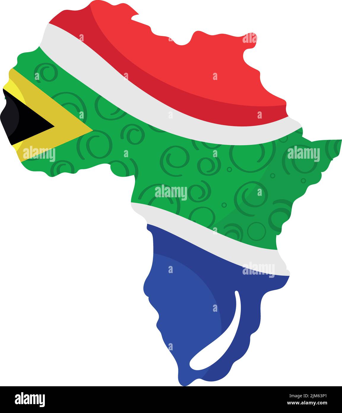 south africa flag in continent map Stock Vector Image & Art - Alamy